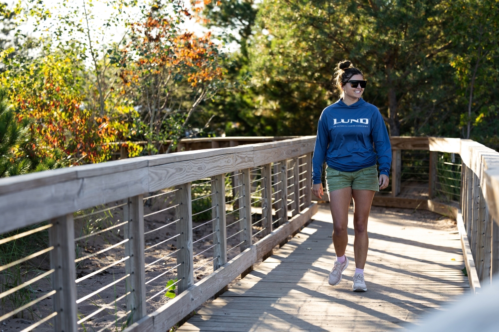Swift Sun Hoodie - Navy | Lund Boats Gear
